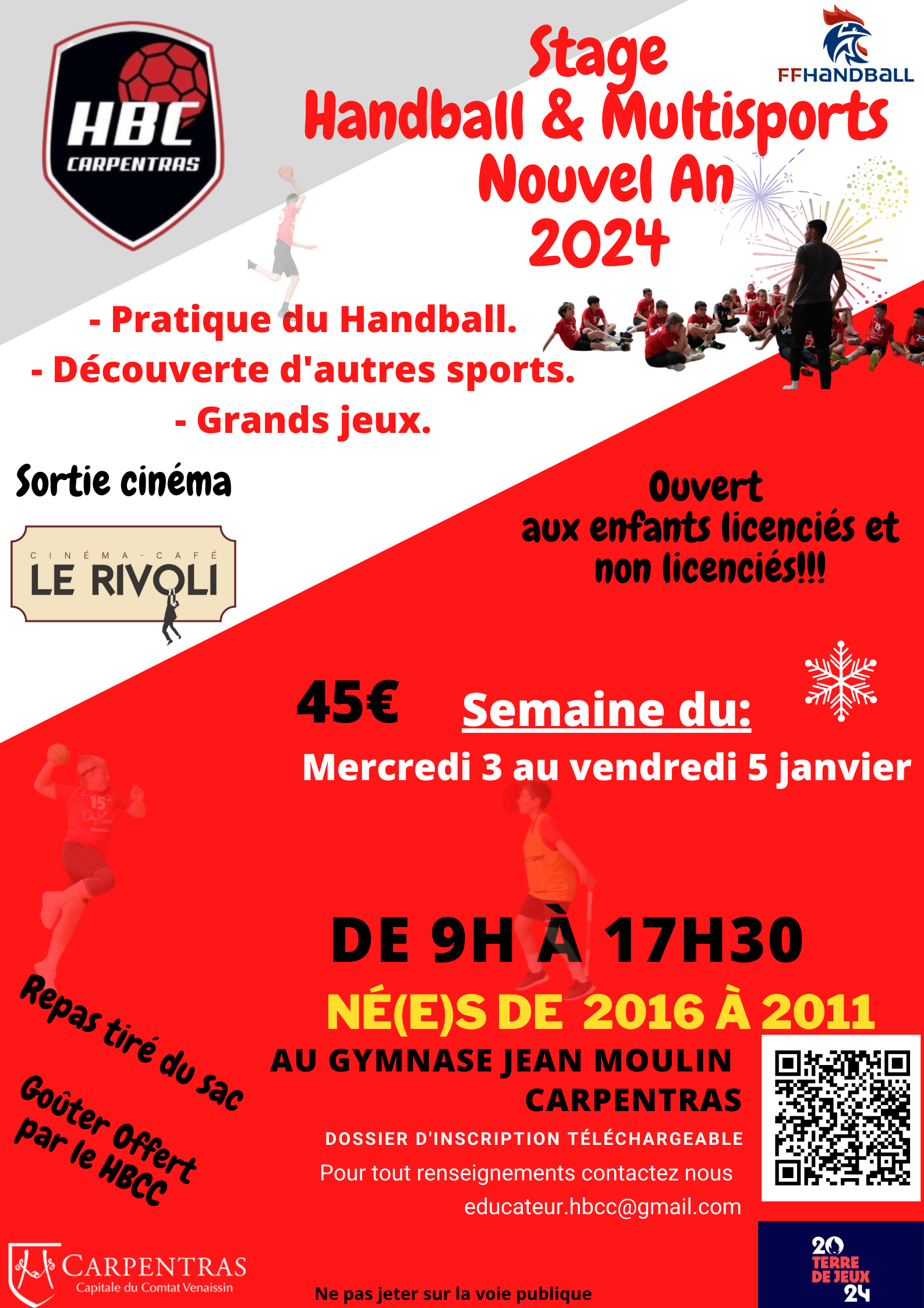 Stage Nouvel An 2024 – HBC Carpentras